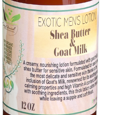 OrgAnnick Men's Hydrating Lotion with Shea butter & Goat Milk, Paraben ...